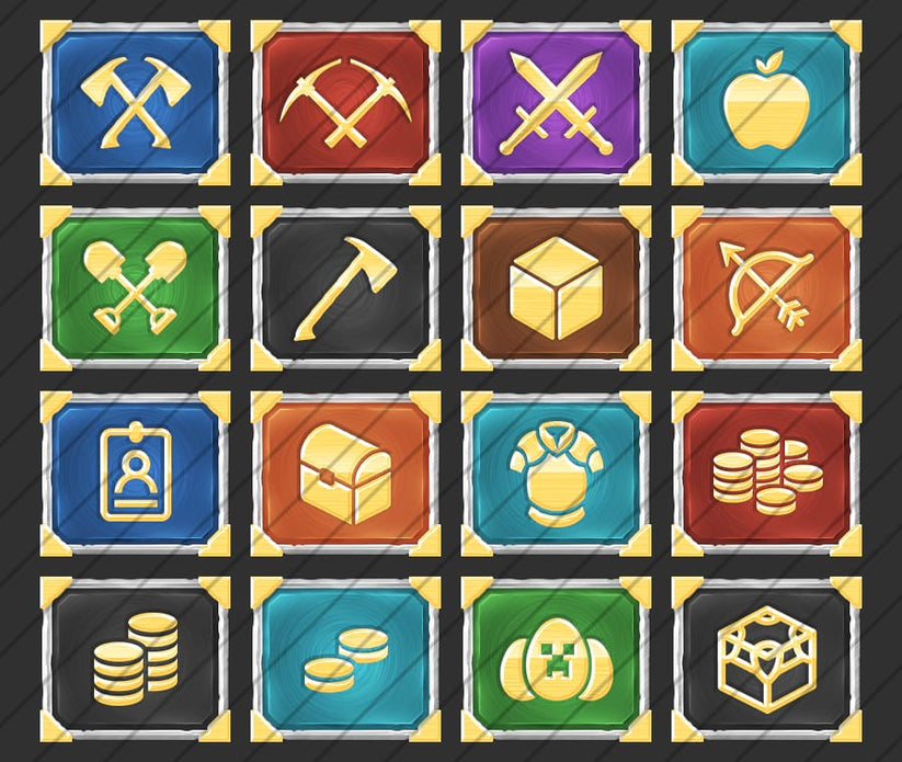 265 Buycraft Icons Pack – Woodpunch's Graphics Shop