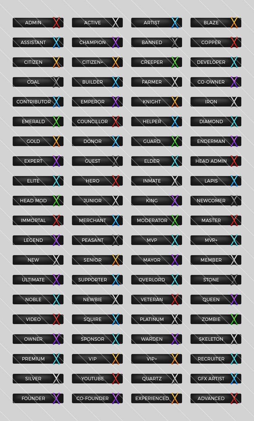 80 Forum Ranks Pack – Woodpunch's Graphics Shop