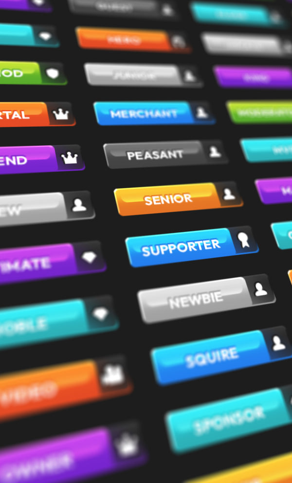 Glossy – 80 Forum Rank Images Pack – Woodpunch's Graphics Shop